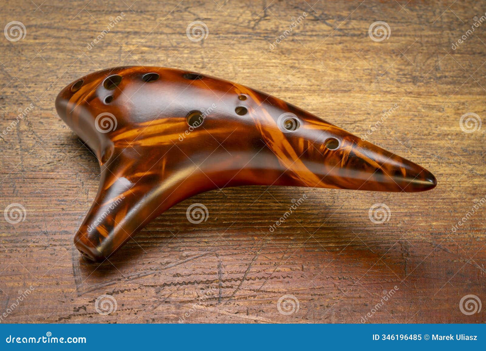 Traditional 12 Hole Ceramic Ocarina, a Wind Musical Instrument Stock ...