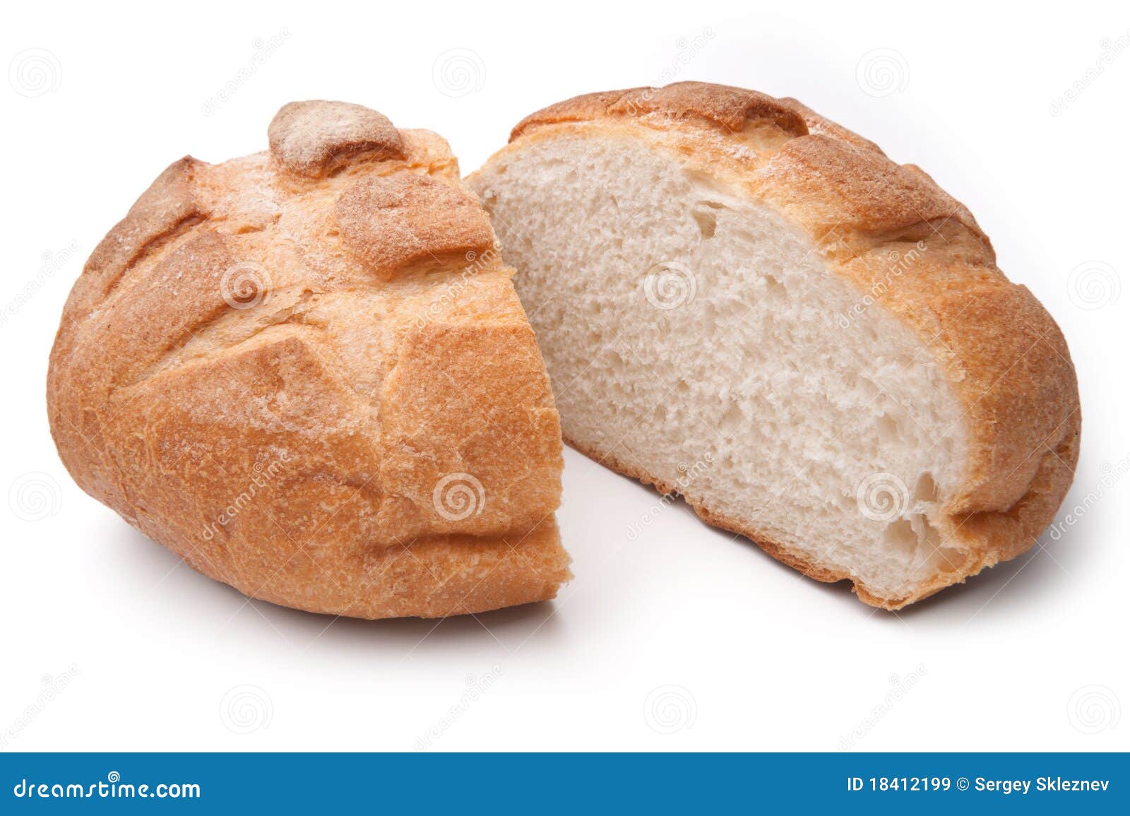 Traditional Homemade Round Bread Stock Image - Image of wheat, loaf ...