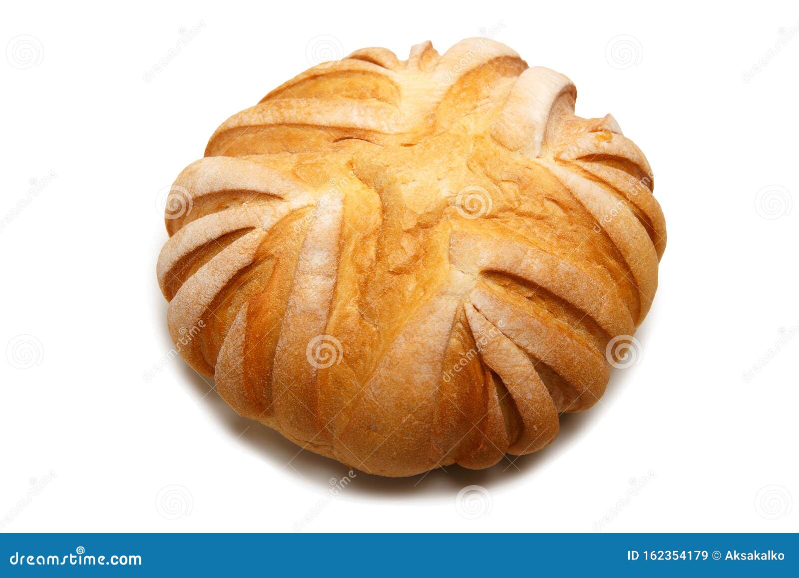 Traditional Homemade Round Bread Stock Image - Image of brown, cook ...