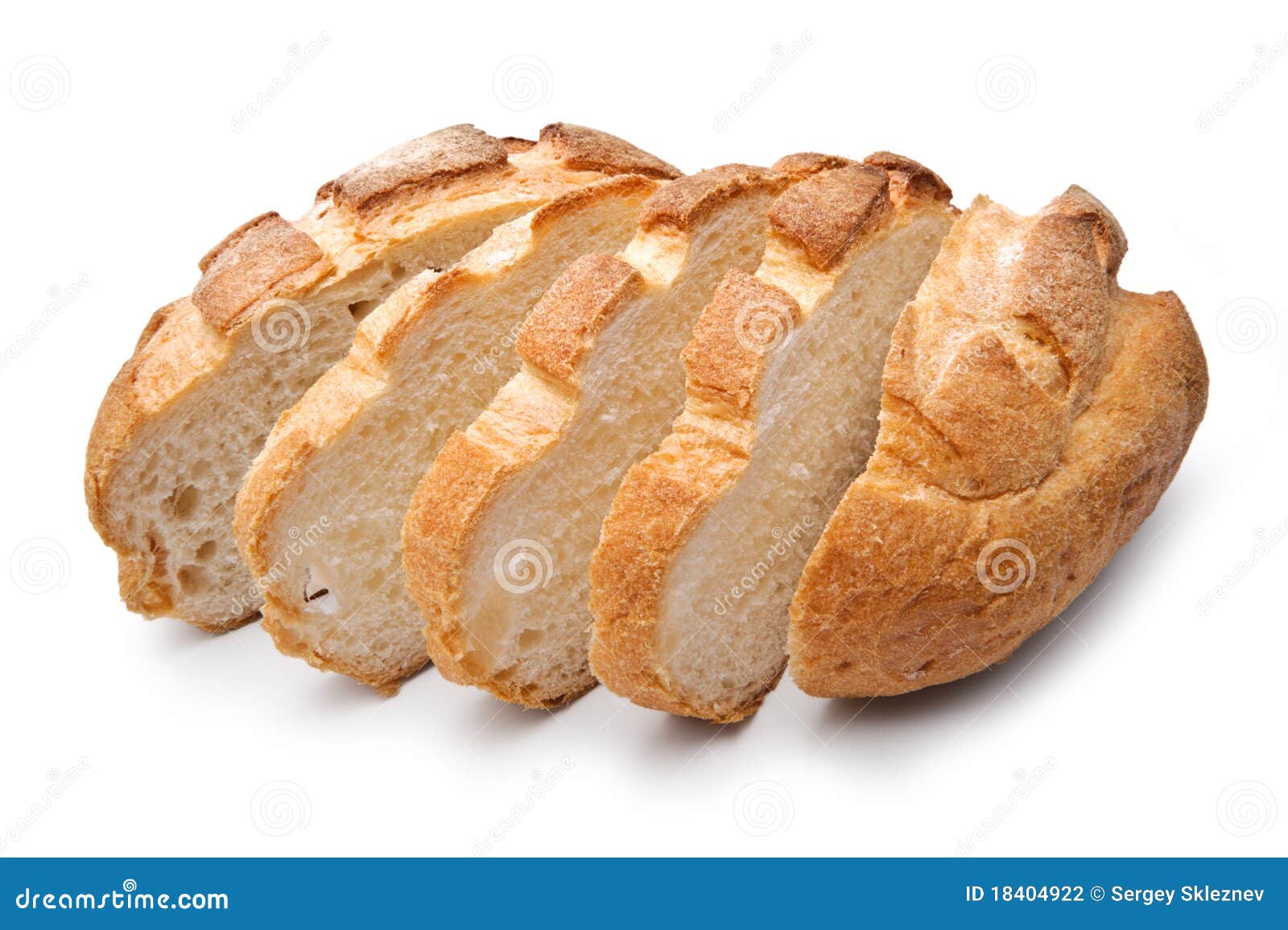 Traditional Homemade Round Bread, Sliced Stock Photo - Image of sliced ...