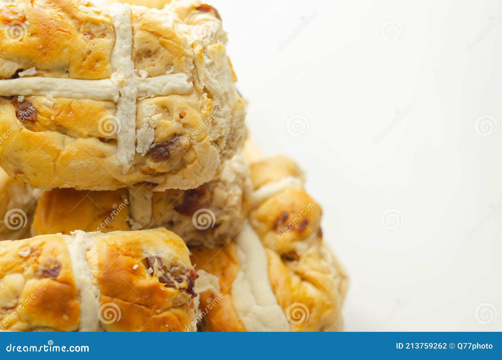Traditional Hot Cross Buns, Bread with Characteristic Decoration in the ...