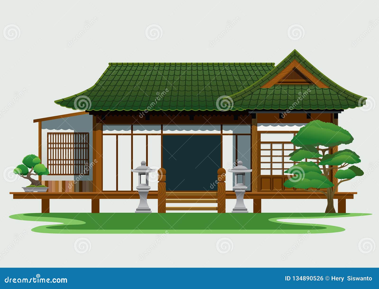 Traditional house in japan stock vector. Illustration of china - 134890526