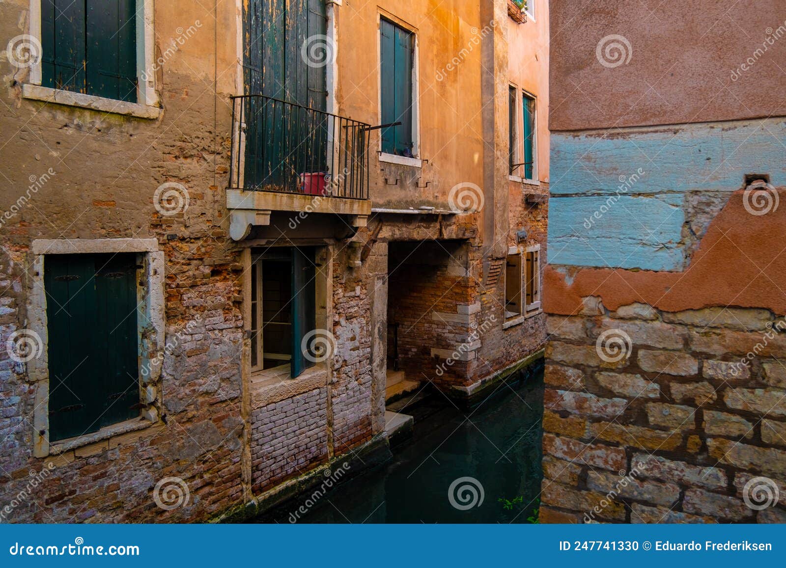 Traditional House Windows on Venice Channels Seen through the Alleys ...
