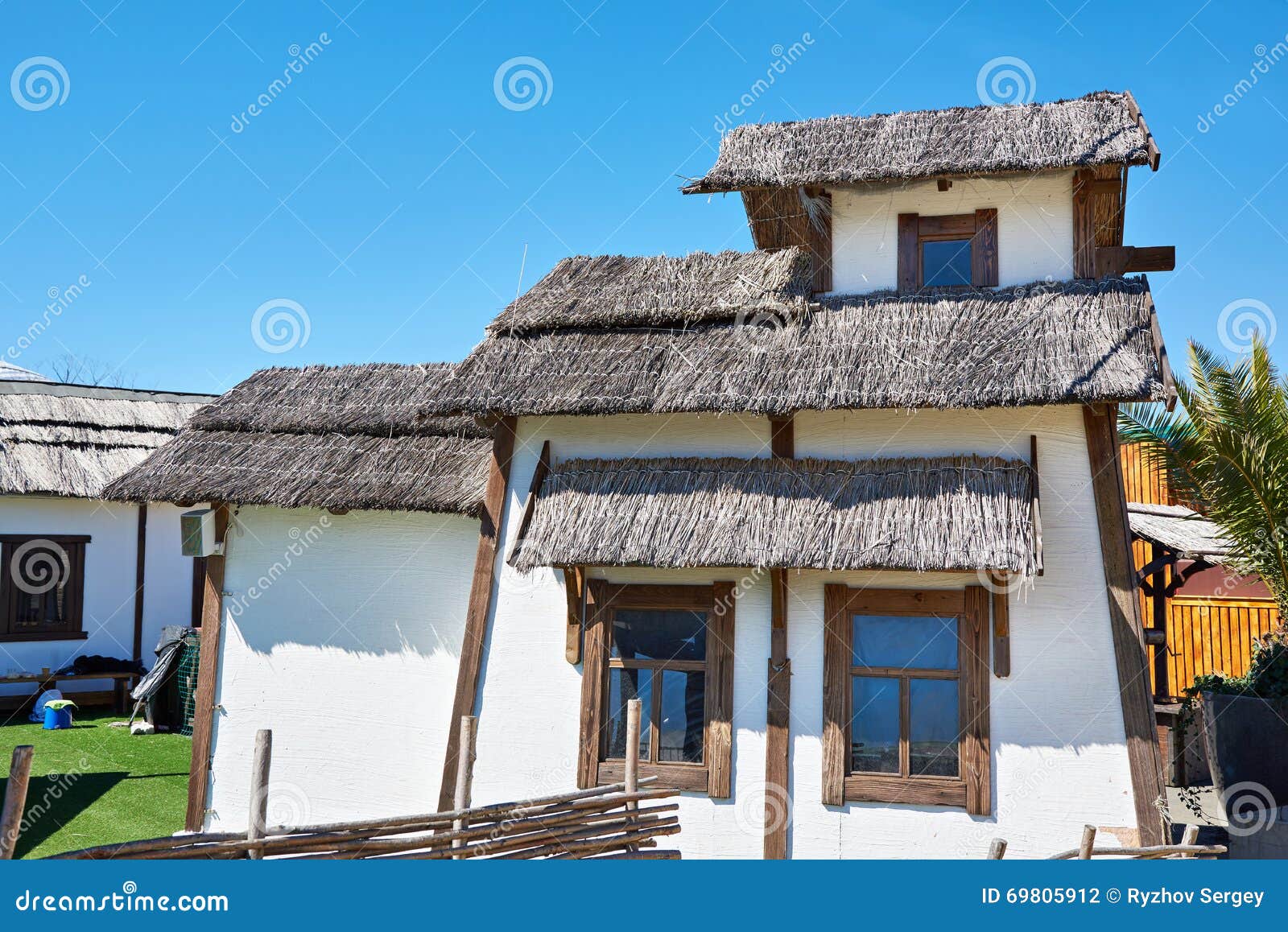 Traditional Hut in the Russian Village Stock Photo - Image of russia ...