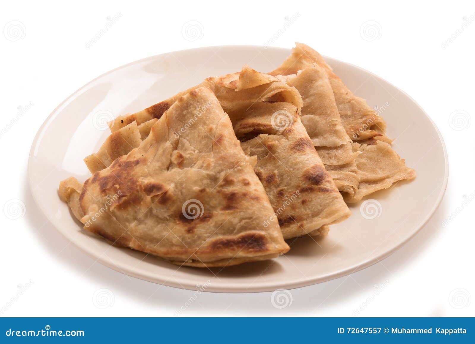 Traditional Indian Alu Paratha in a White Plate. Stock Image - Image of ...
