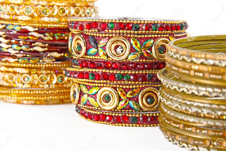 Indian Bangles with Different Colors and Patterns Stock Photo - Image ...