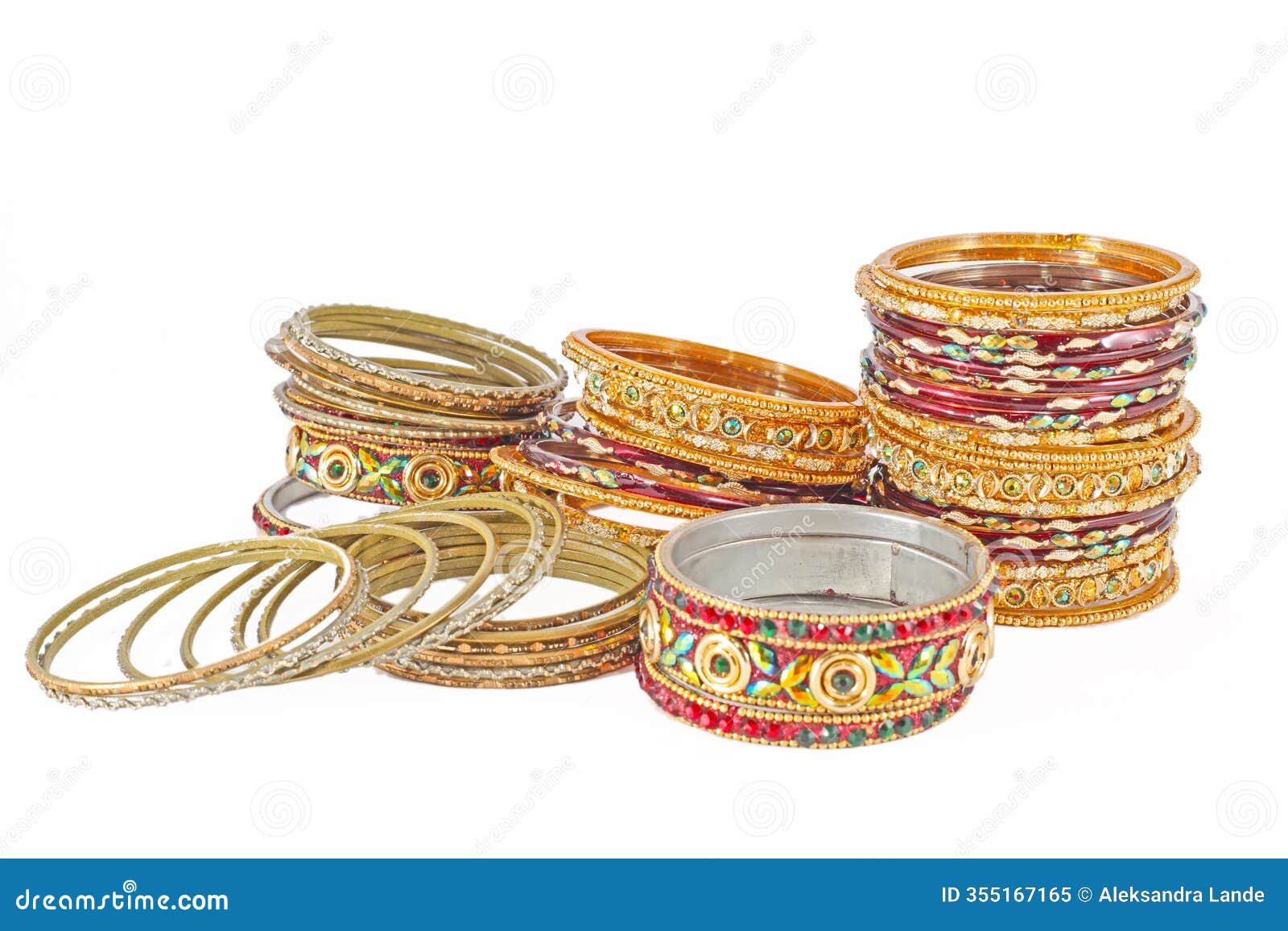 Indian Bangles with Different Colors and Patterns Stock Image - Image ...