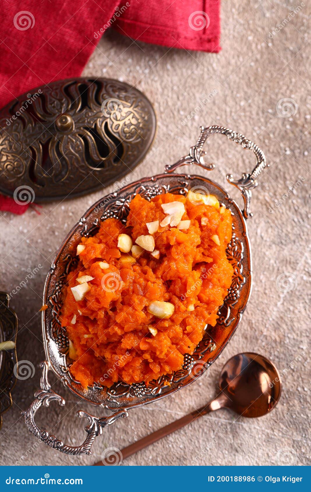 Traditional indian food stock photo. Image of halwa - 200188986