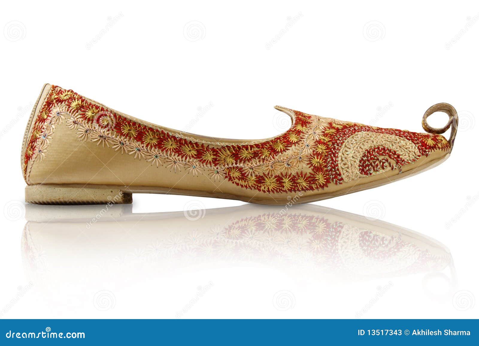 Traditional Indian Handicraft Shoes Stock Image - Image of indian ...