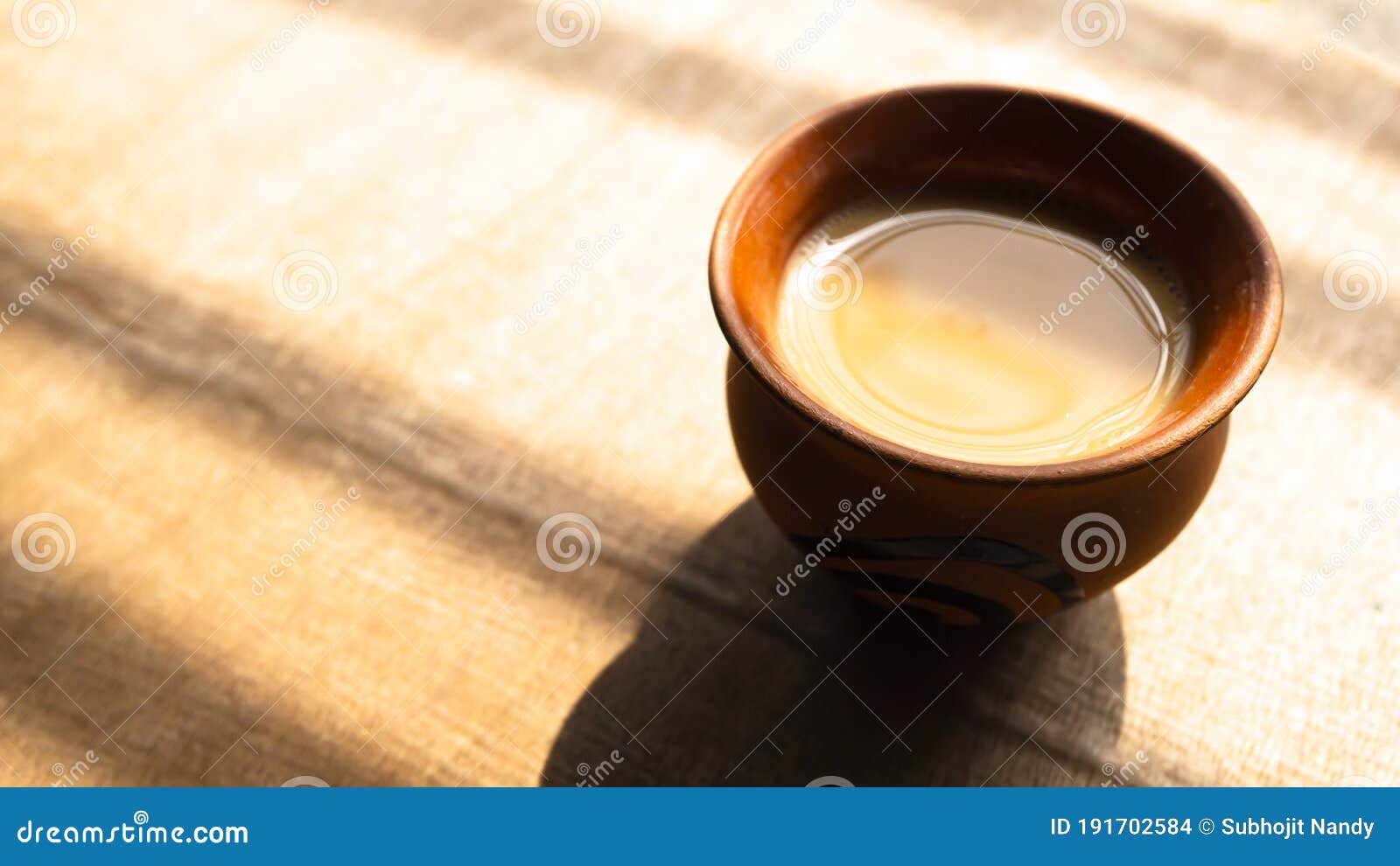 Traditional Indian Tea on a Clay Tea Cup Top View Stock Photo - Image ...