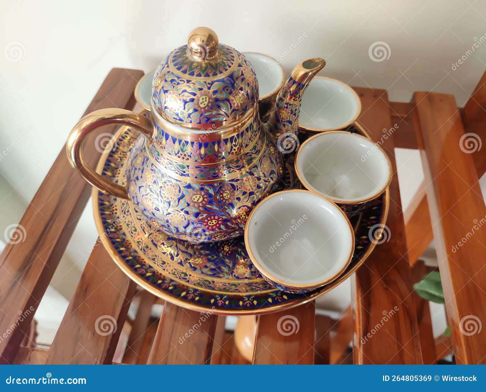 Traditional Indian Tea Set Stock Image Image Of Teacup 264805369