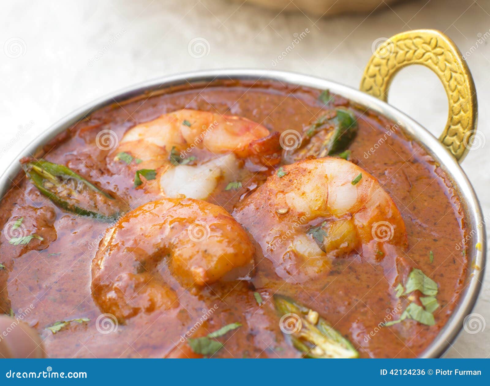 Traditional Indian Tikka Prawn Vindaloo Stock Photo - Image of curry ...