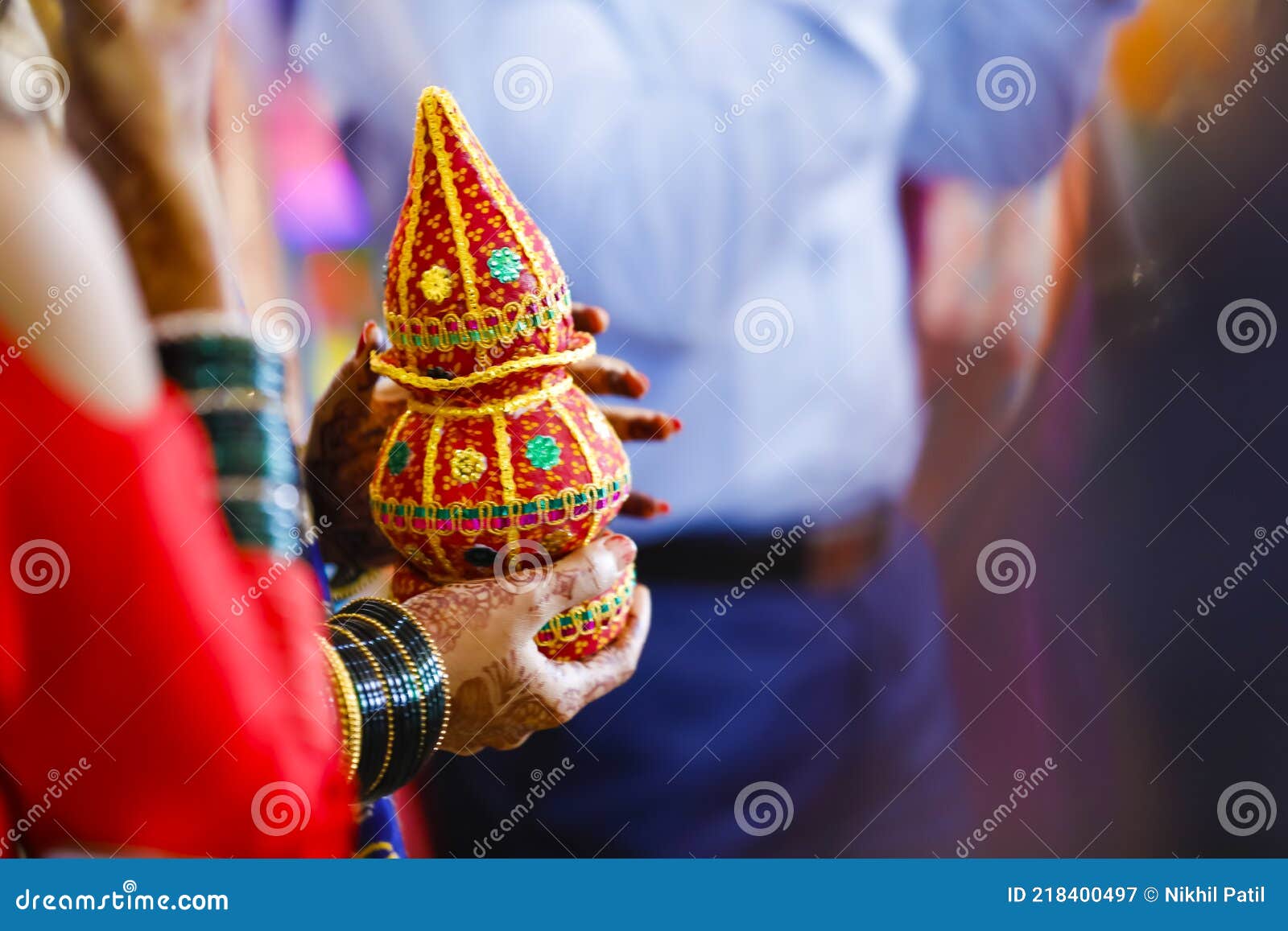 Traditional Kalash Also Know As Kalasam Made With Brass Pot Royalty ...