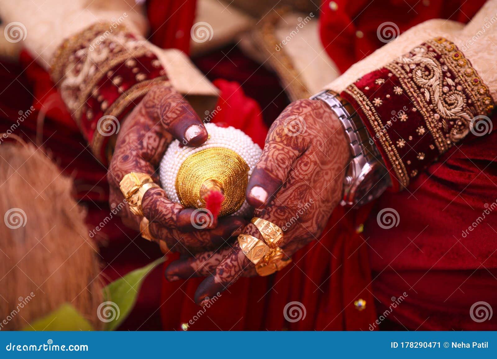 Traditional Indian Wedding Ceremony, Groom Hand Stock Image - Image of ...