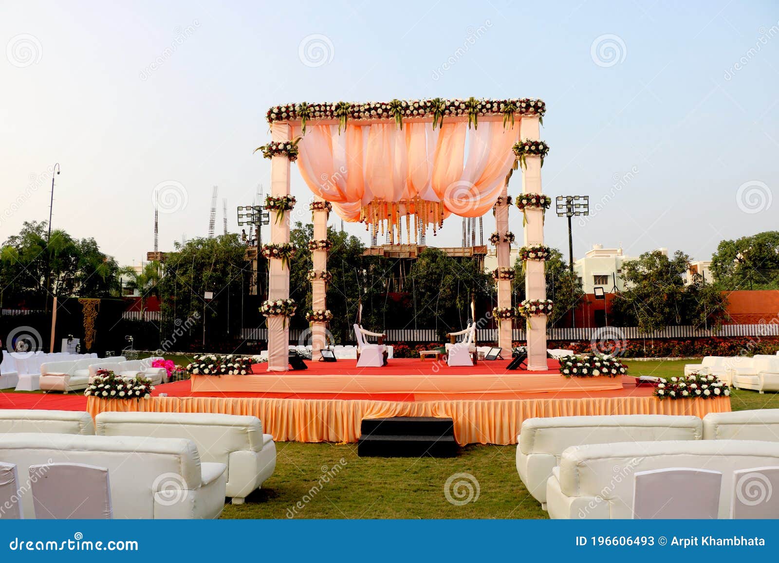 Traditional Indian Wedding Stage Editorial Stock Photo - Image of ...