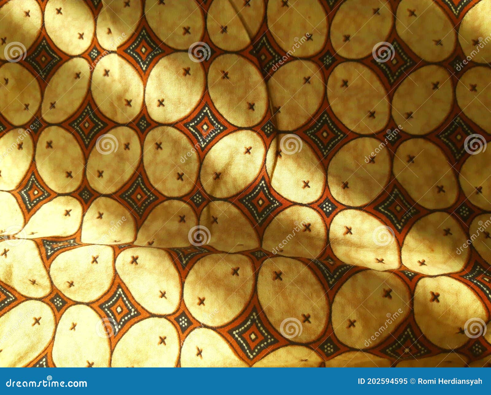 Traditional Brown Indonesia Fabric with Unique Patterns Stock Image ...