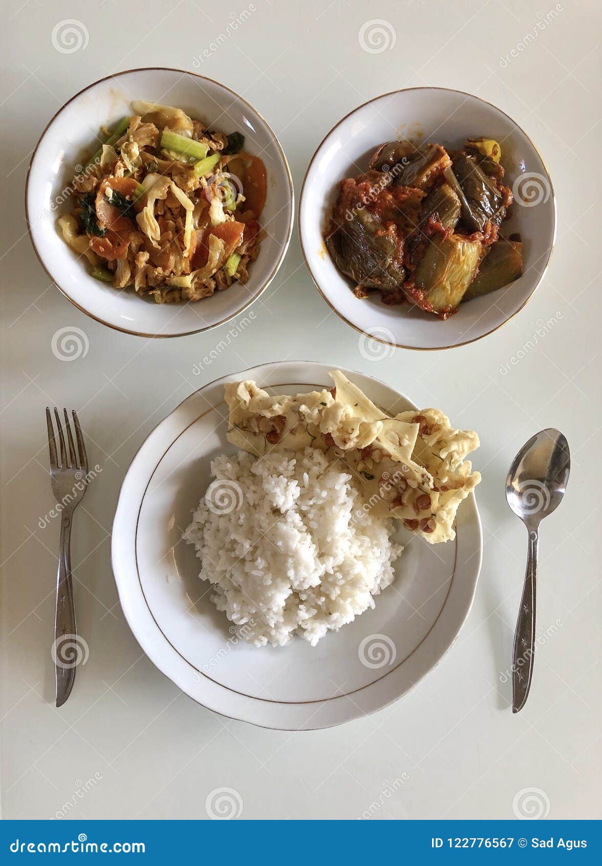 Traditional Indonesian Food Stock Image - Image of homecooked ...