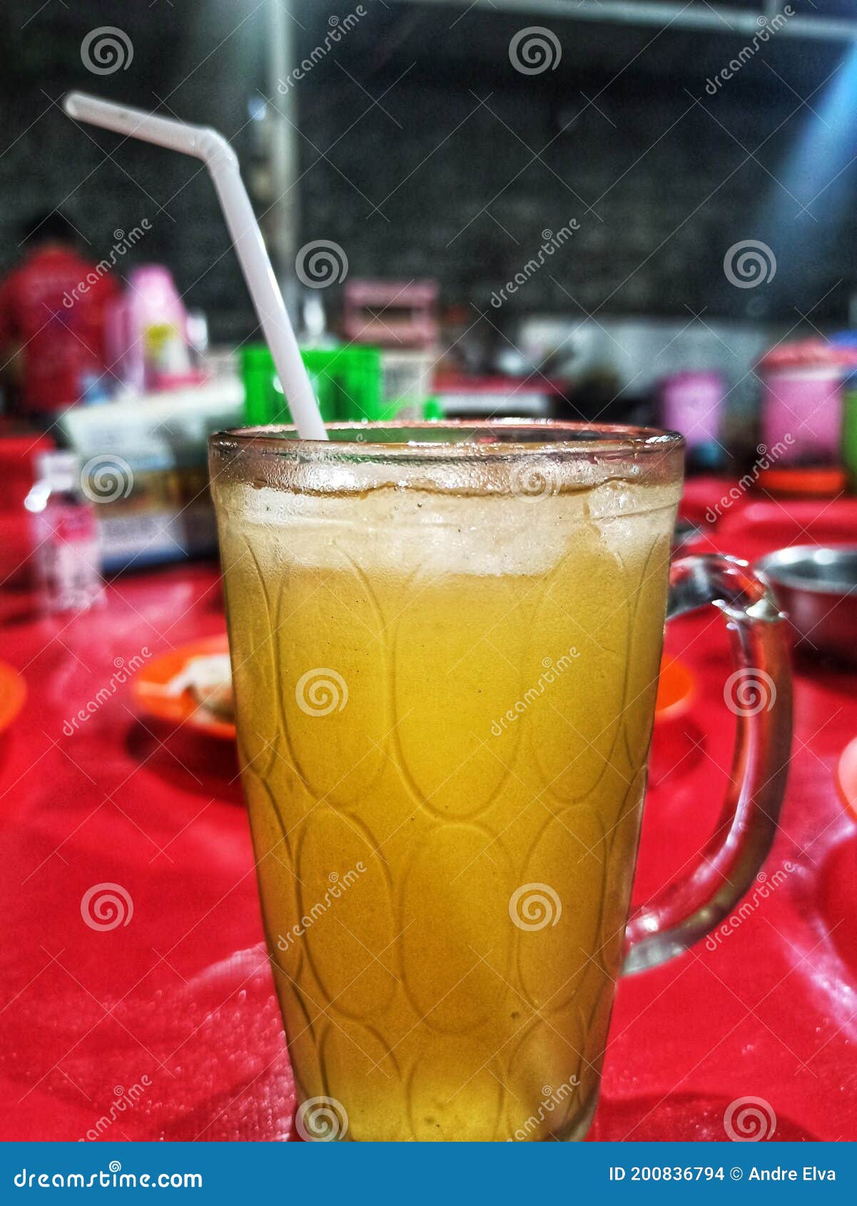 A Traditional Indonesian-made Squeezed Orange Ice Drink Stock Photo ...