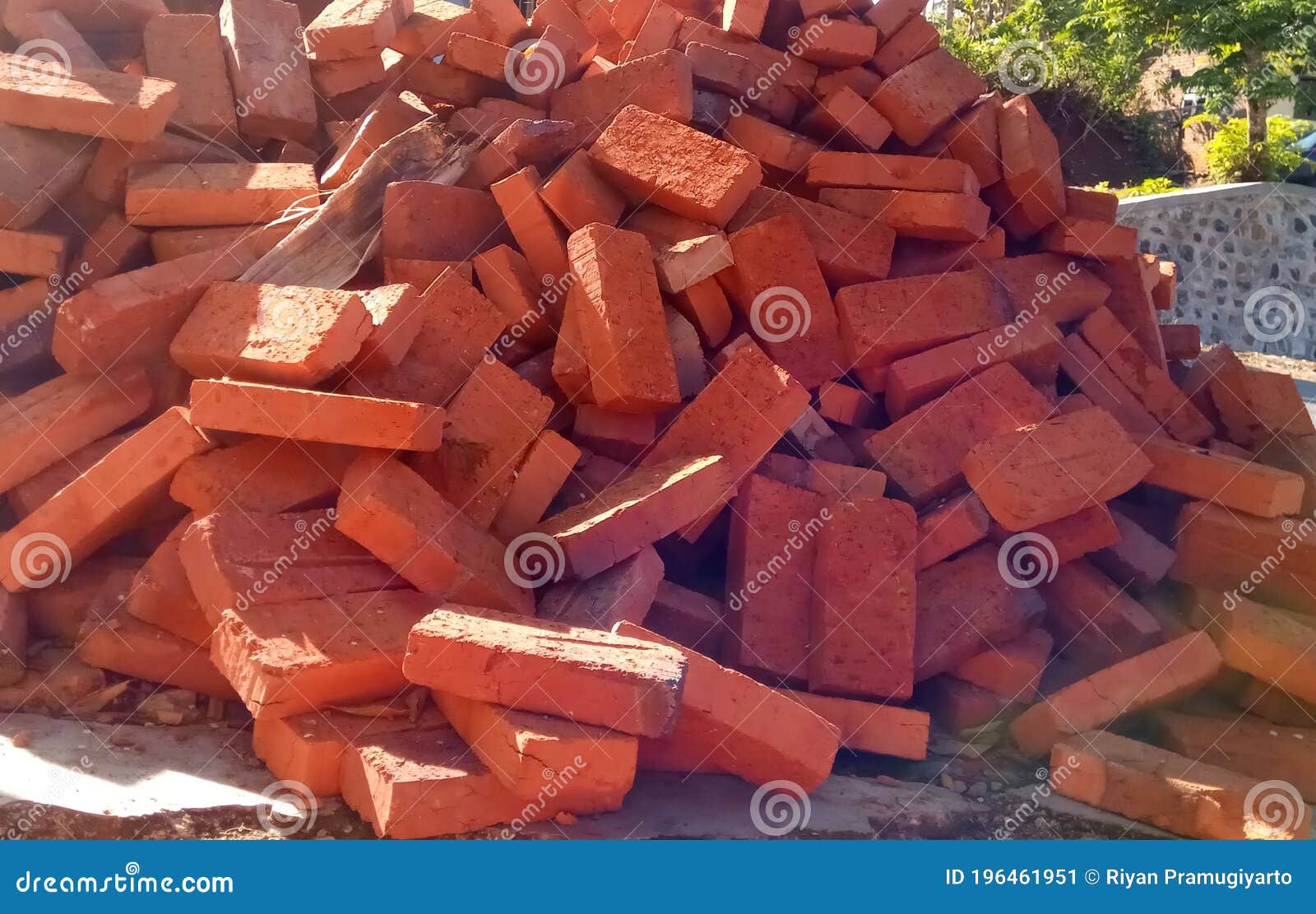 Traditional Indonesian Red Brick Made from Soil Stock Image - Image of ...