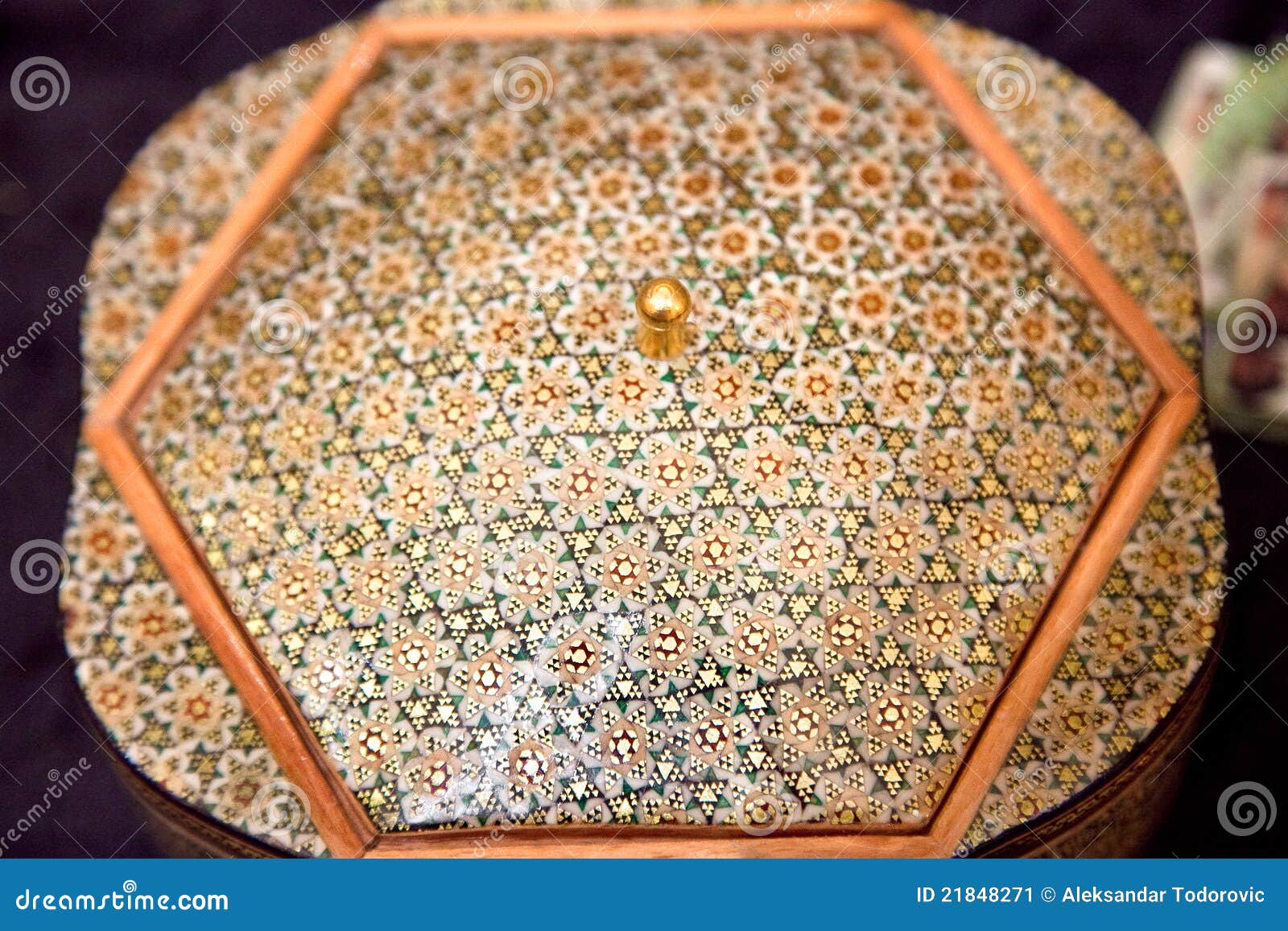 Traditional Iranian Mosaic Technics Khatam Stock Image - Image of iran ...
