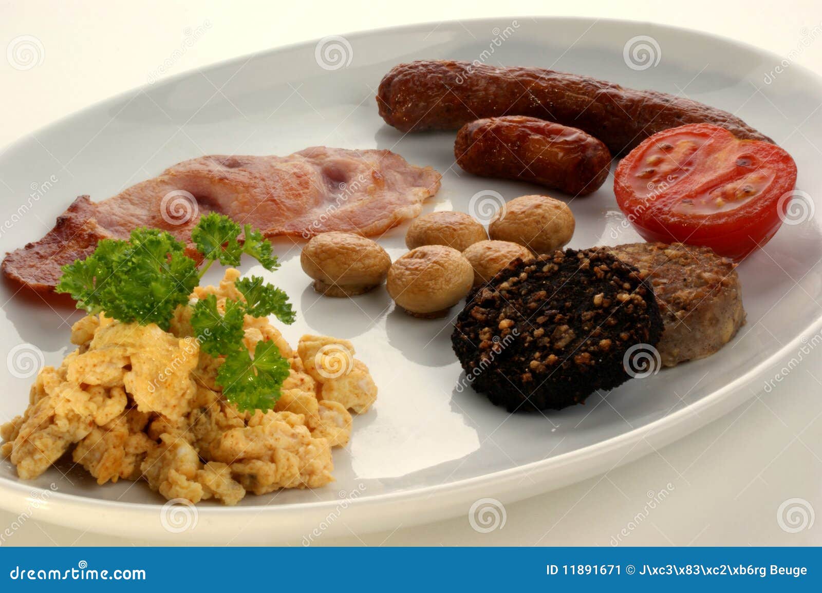 Traditional Irish Breakfast Stock Image - Image of black, full: 11891671