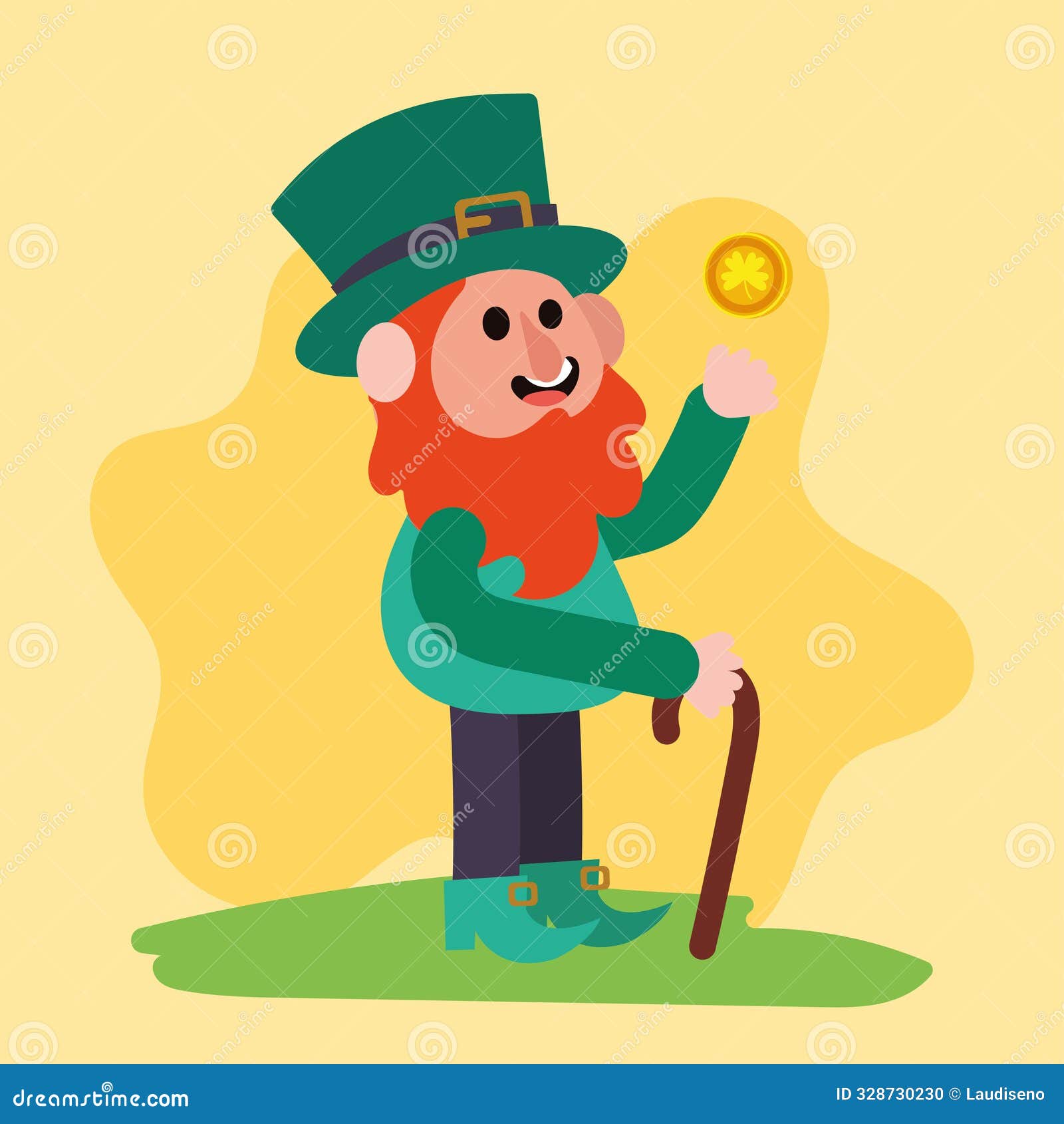 Traditional Irish Elf Cartoon Vector Stock Vector - Illustration of ...