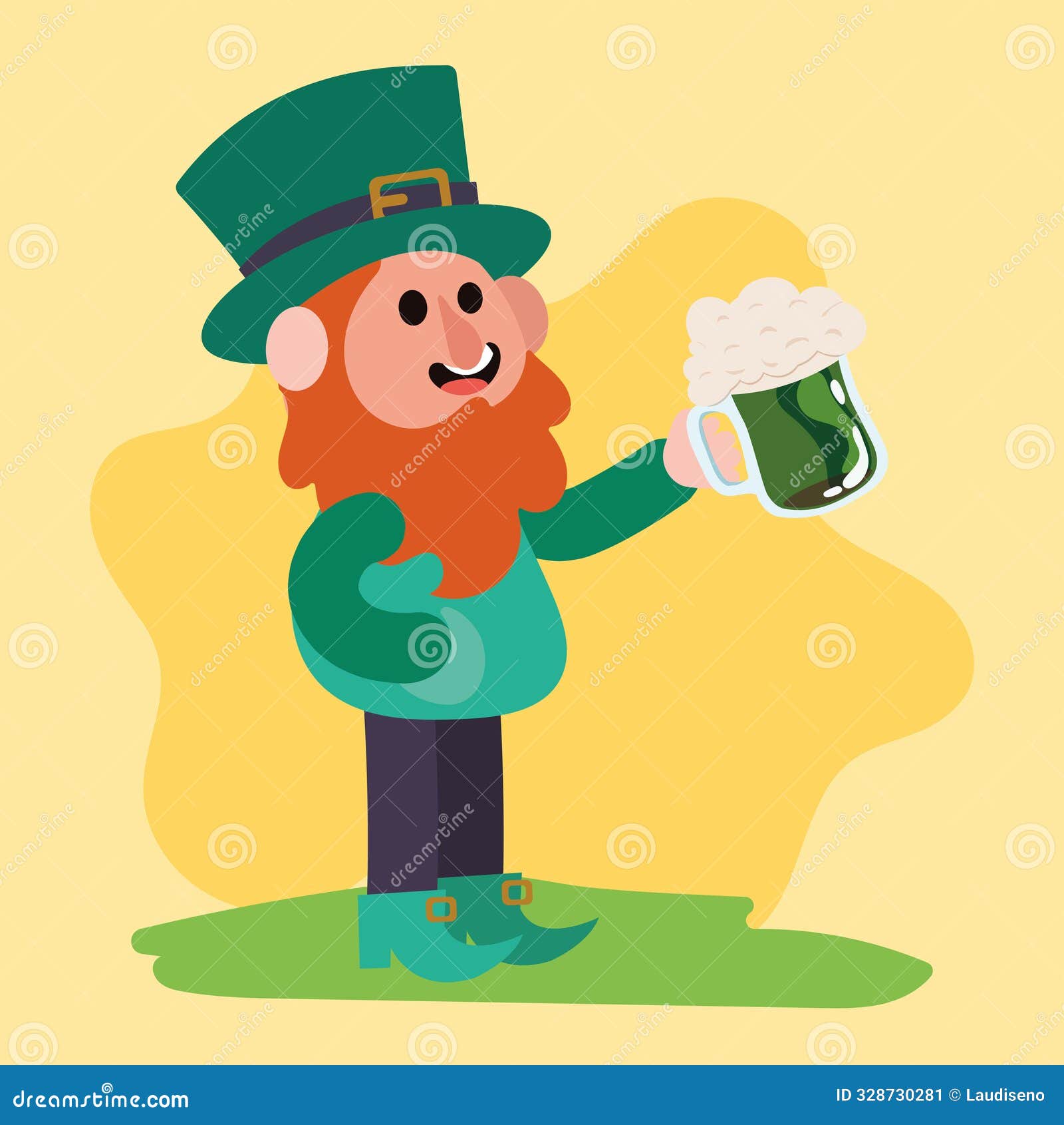 Traditional Irish Elf Cartoon Vector Stock Vector - Illustration of ...