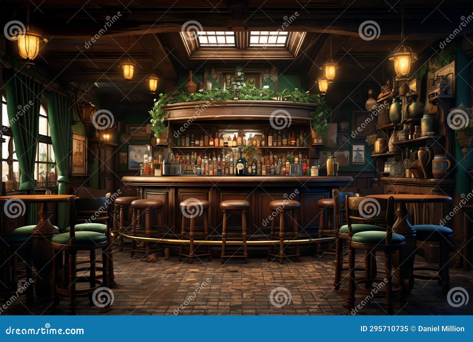 A Traditional Irish Pub Scene Background Digital Paper Stock ...