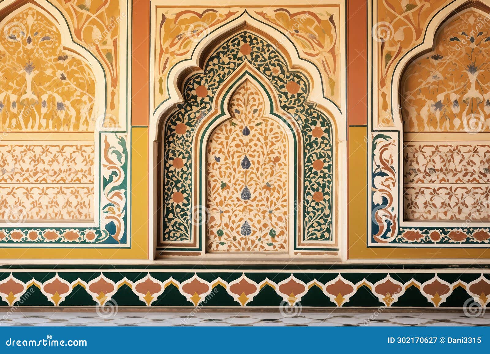 Traditional Islamic Wall Art Stock Illustration - Illustration of ...
