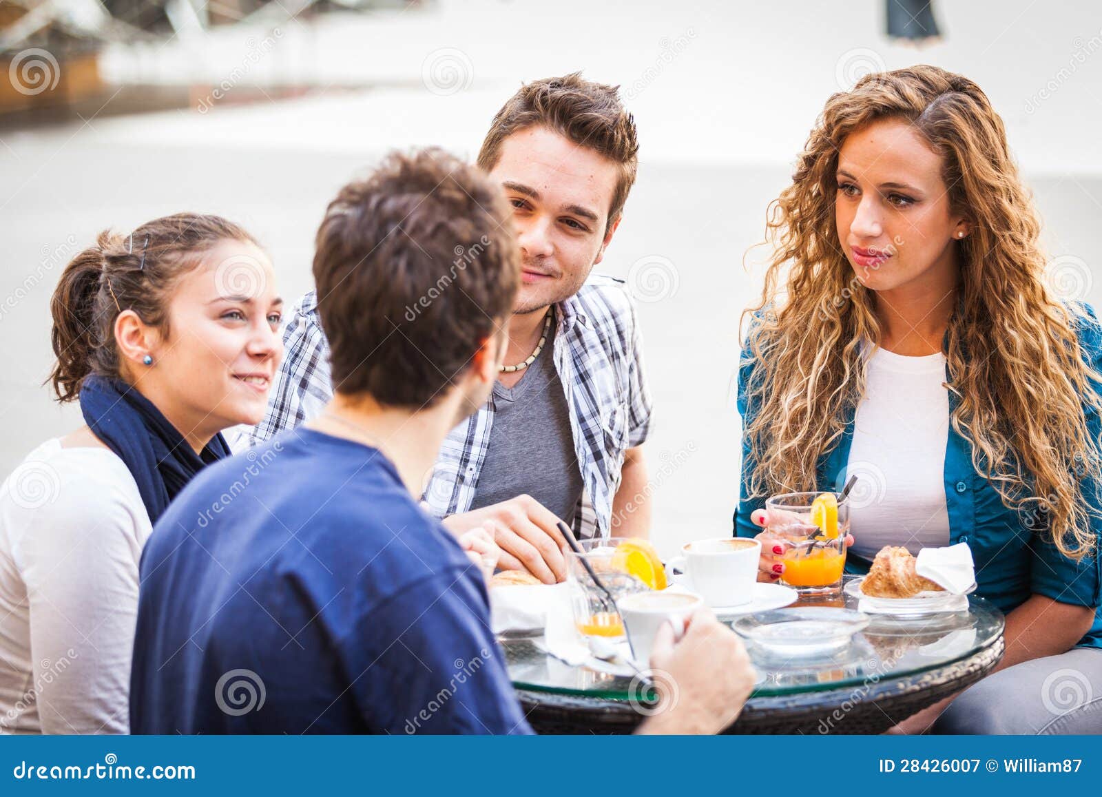 Traditional Italian Breakfast Stock Image - Image of confident, friends ...