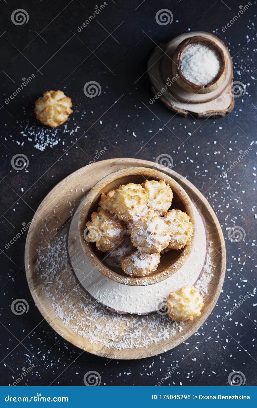 Traditional Italian Cookies with Coconut Stock Image - Image of natural ...