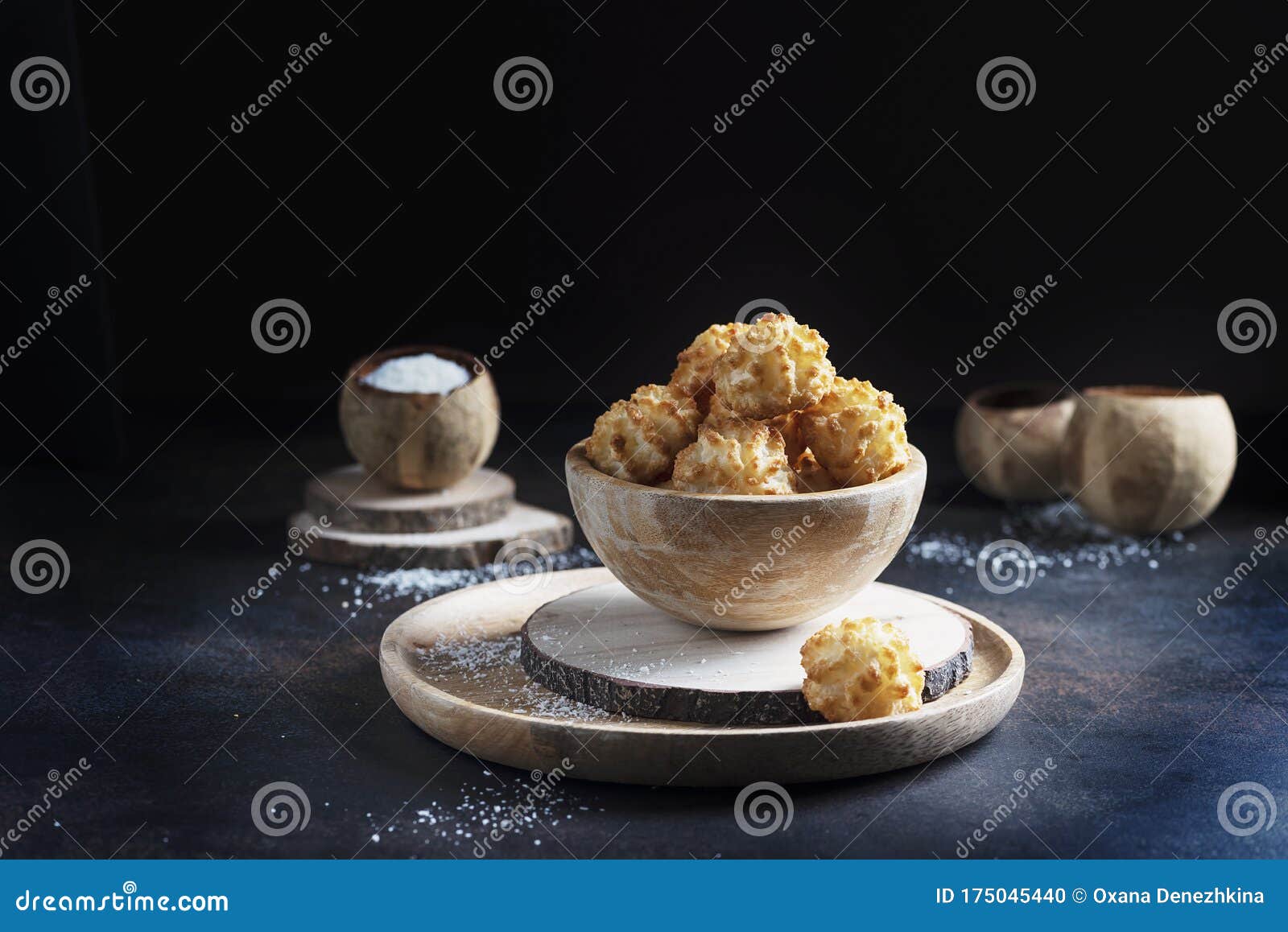 Traditional Italian Cookies with Coconut Stock Photo - Image of bello ...