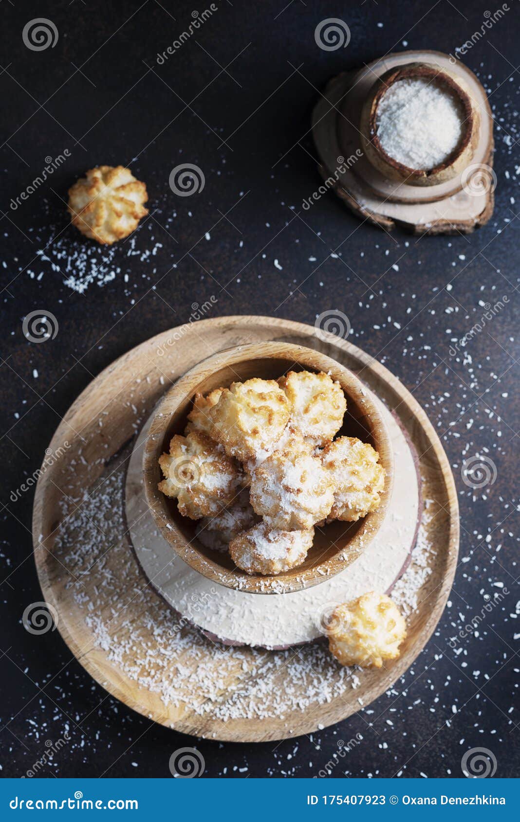 Traditional Italian Cookies with Coconut Stock Image - Image of cookies ...