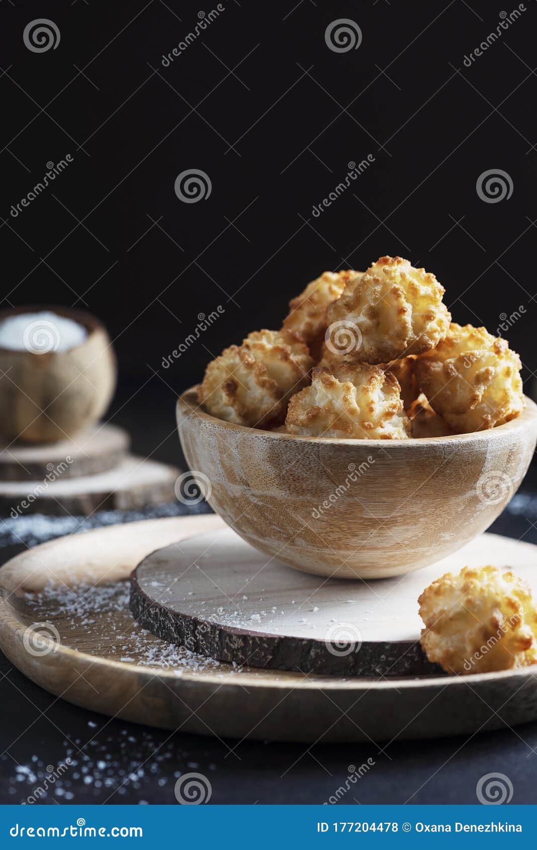 Traditional Italian Cookies with Coconut Stock Photo - Image of ...