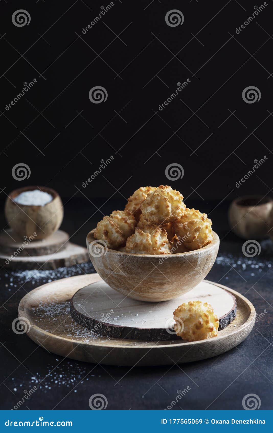 Traditional Italian Cookies with Coconut Stock Image - Image of ...