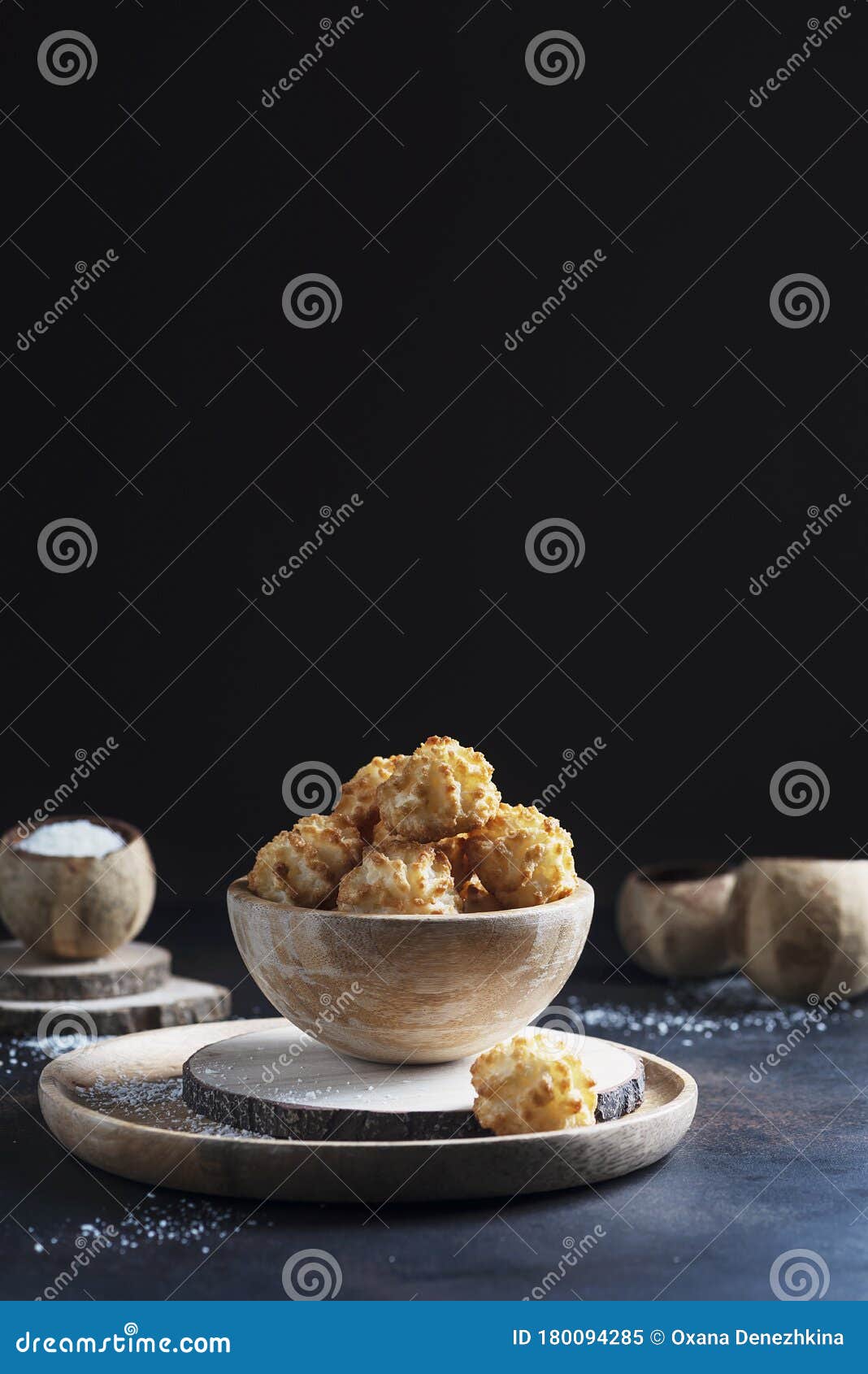 Traditional Italian Cookies with Coconut Stock Image - Image of cocco ...