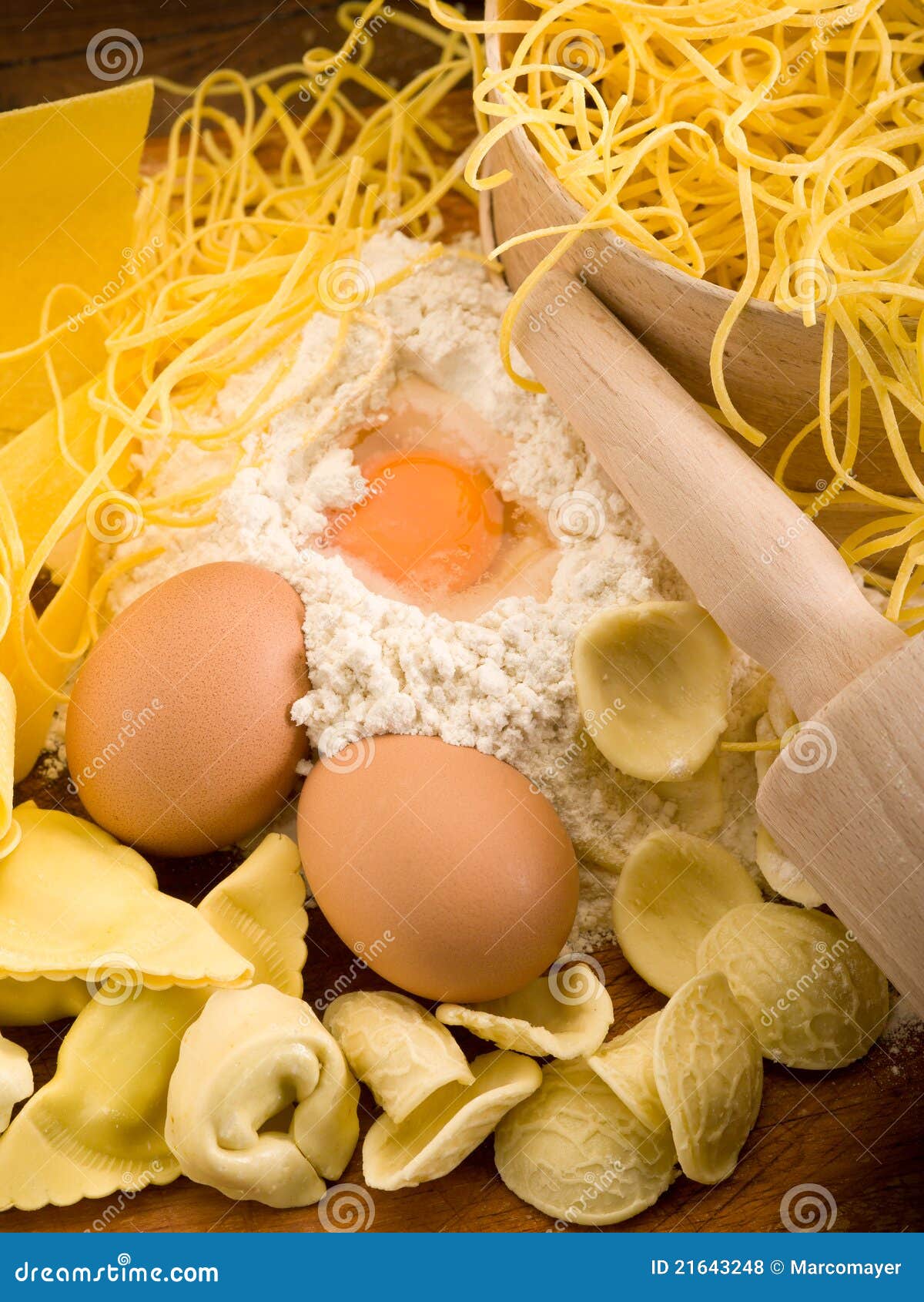 Traditional Italian Homemade Pasta Stock Photo - Image of preparation ...