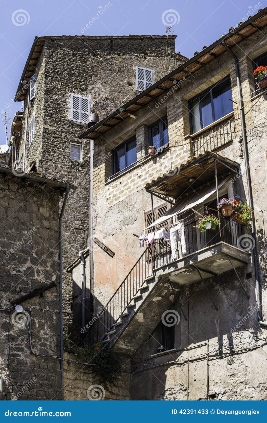 Traditional Italian homes stock image. Image of home - 42391433