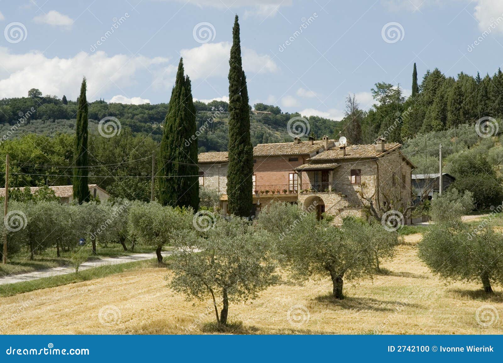 Traditional Italian house stock photo. Image of cypres - 2742100