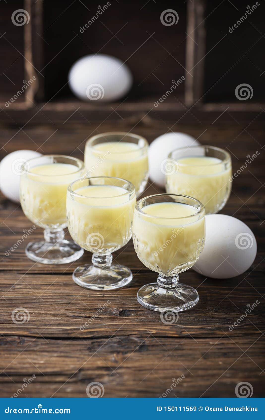 Traditional Italian Liquor Vov with Eggs Stock Image - Image of ...