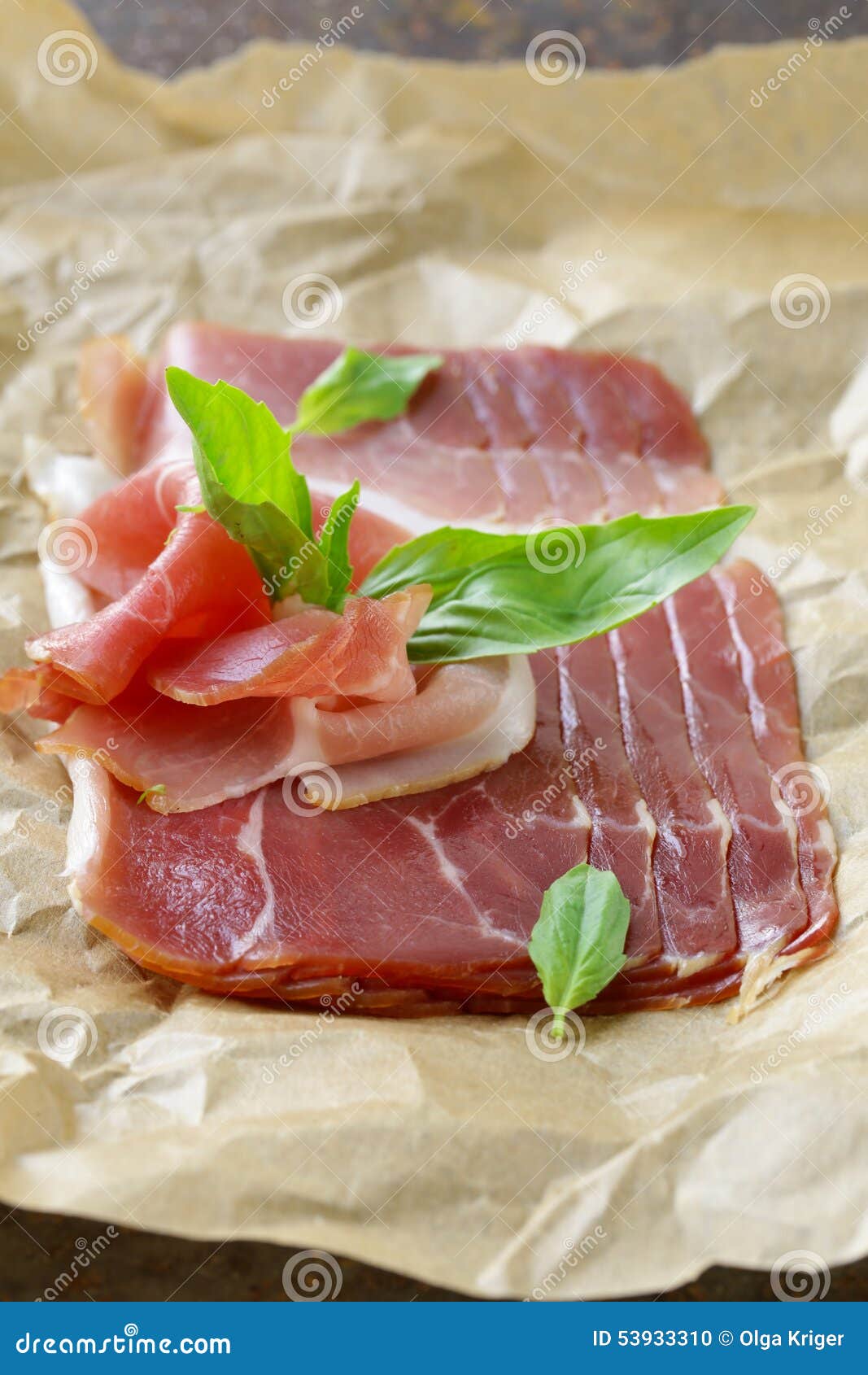 Traditional Italian Meat Appetizer Parma Ham Stock Photo - Image of ...