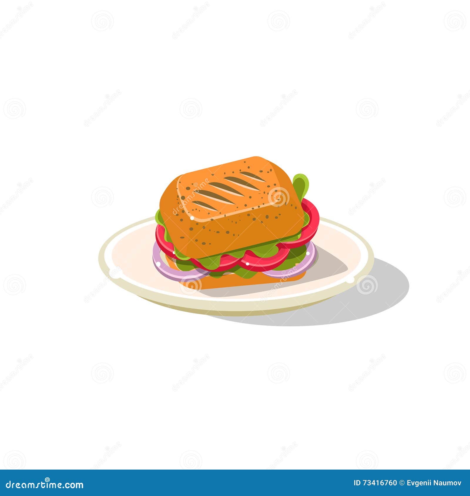 Traditional Italian Panini stock vector. Illustration of national ...