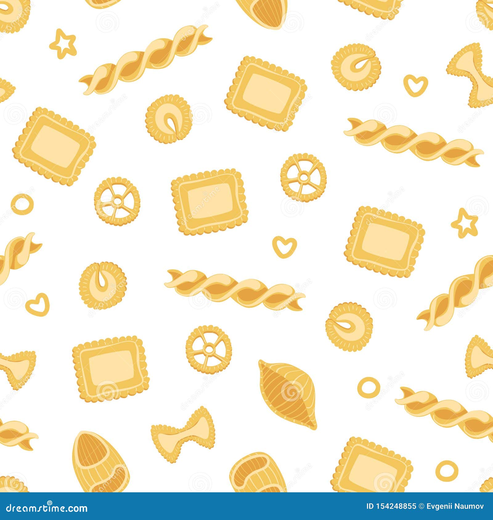 Traditional Italian Pasta Seamless Pattern, Design Element Can Be Used ...