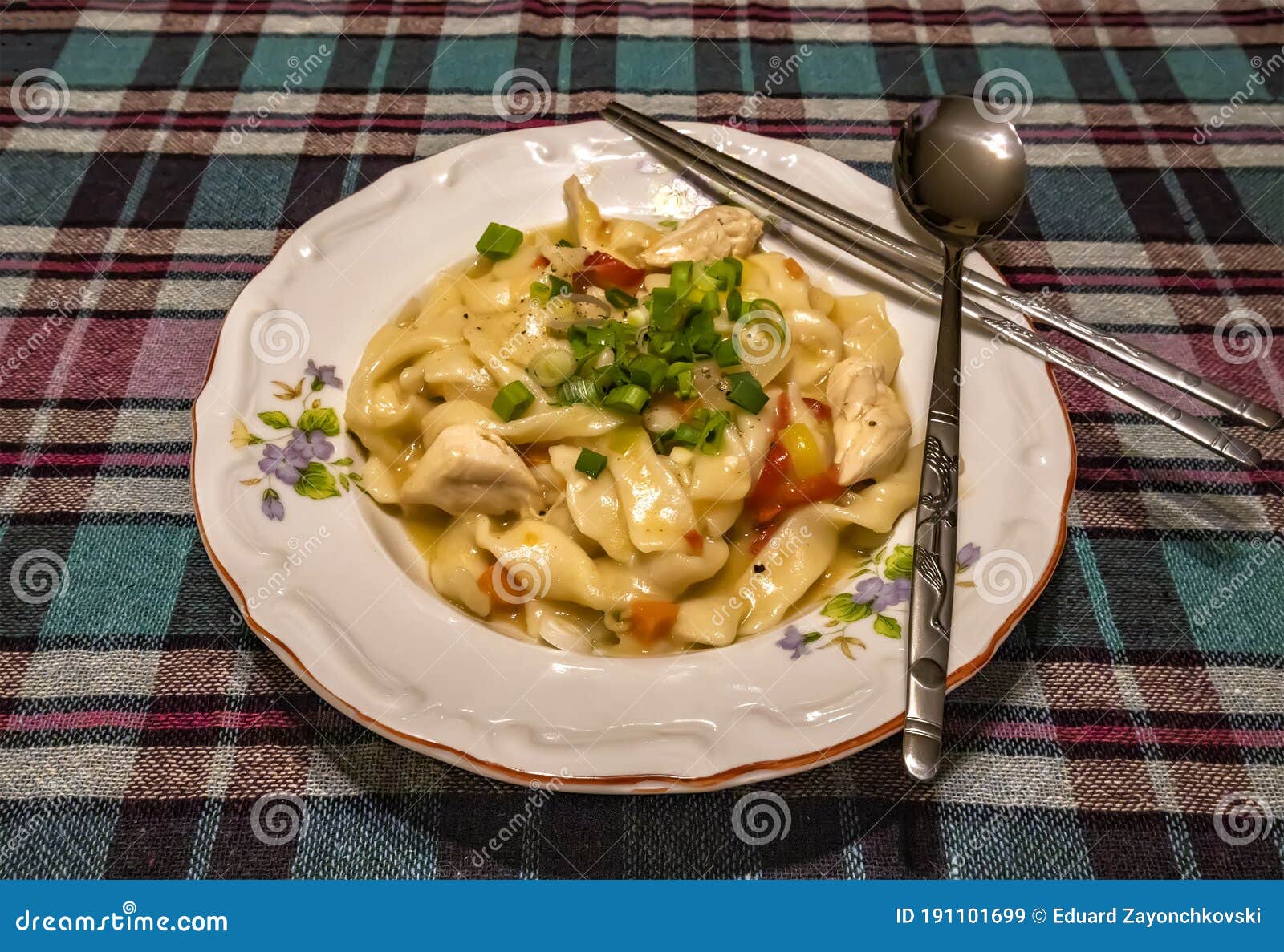 Traditional Italian Pasta on the Table in Restaurant Stock Image ...
