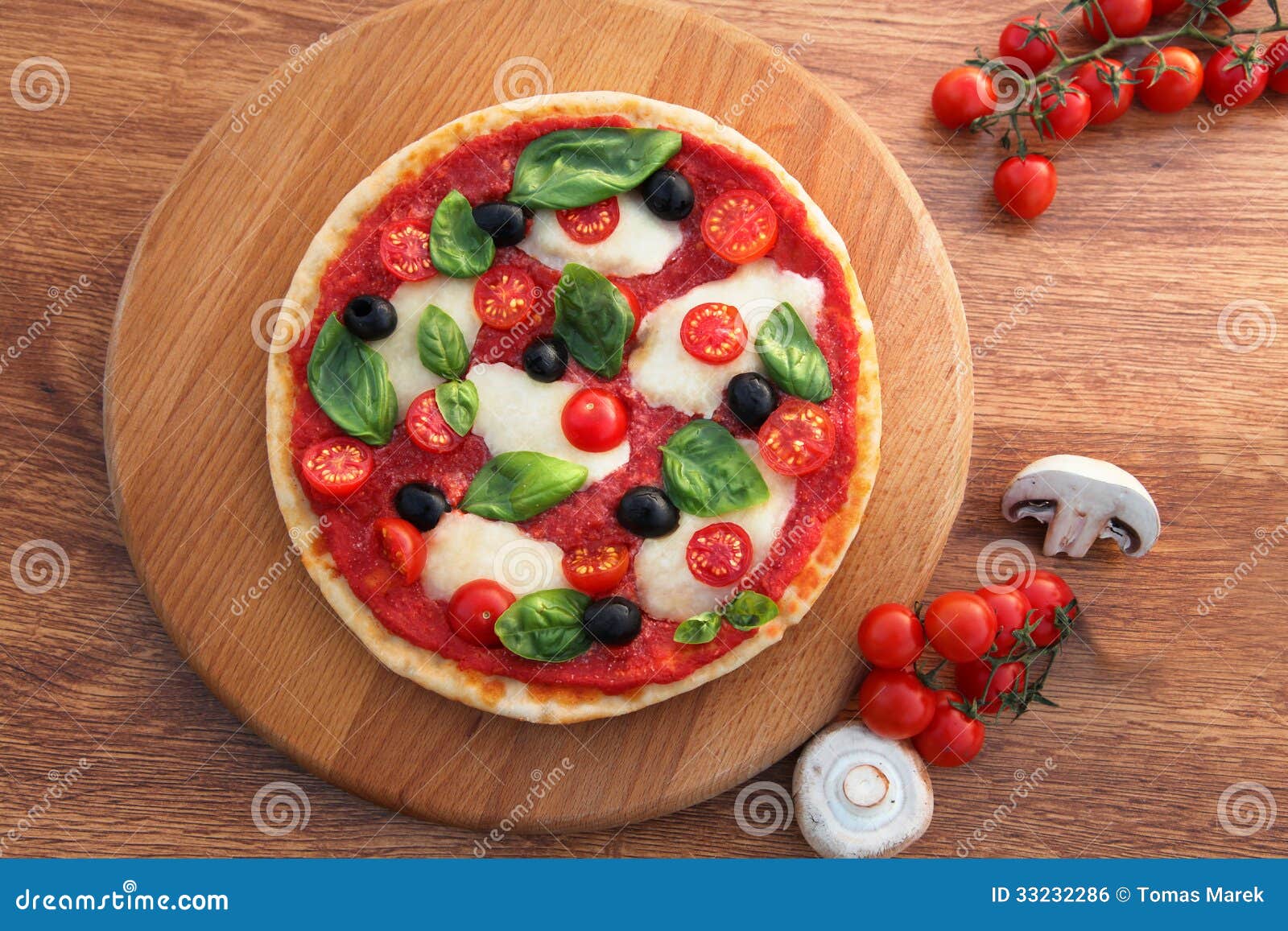 Traditional Italian Pizza with Tricolor Stock Photo - Image of italy ...