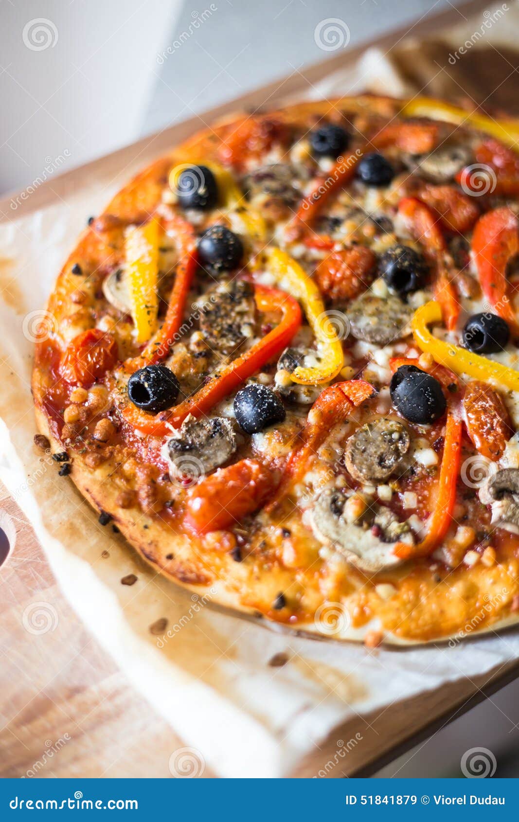 Traditional italian pizza stock image. Image of colorful - 51841879