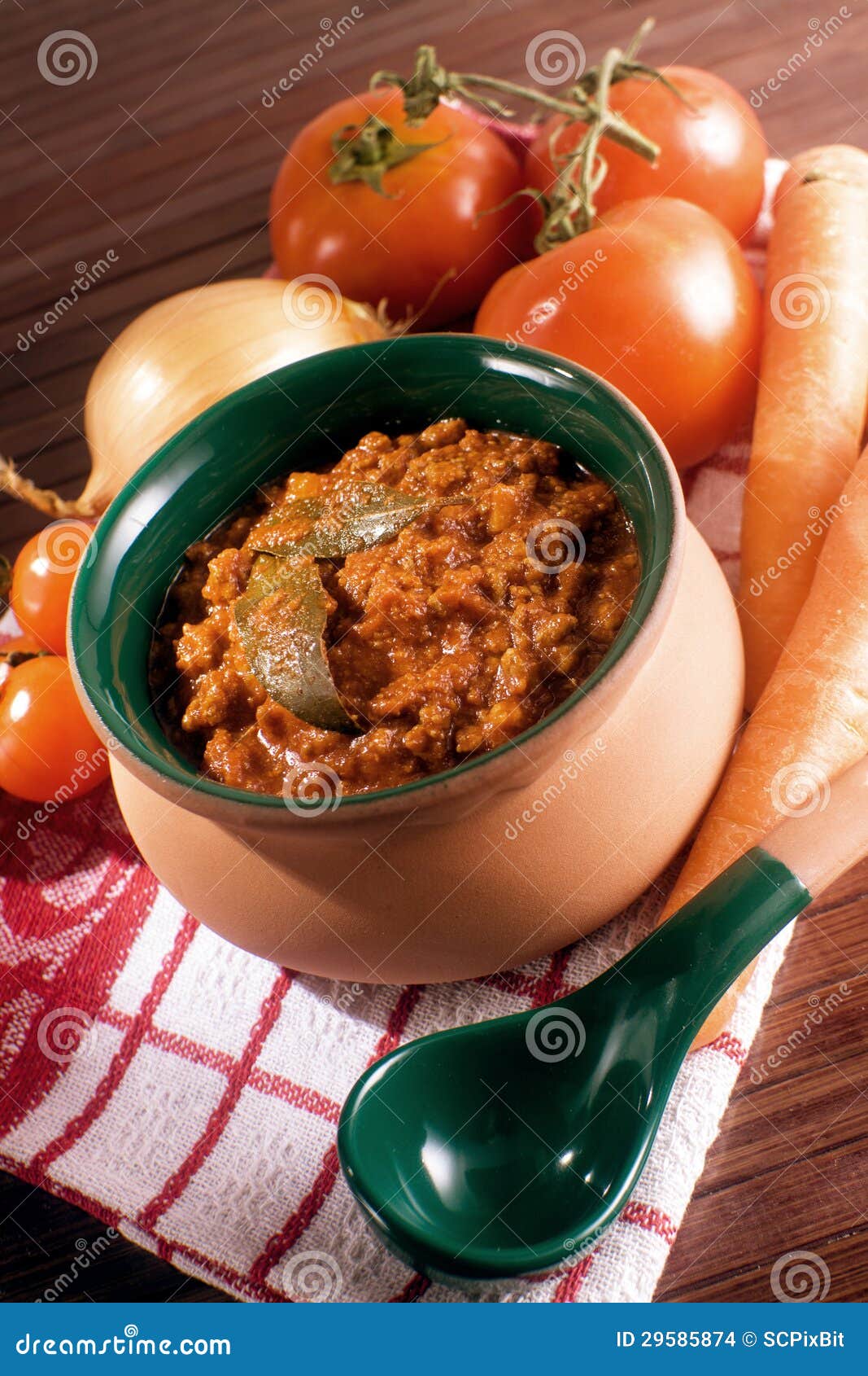 Traditional Italian Ragu stock photo. Image of board - 29585874