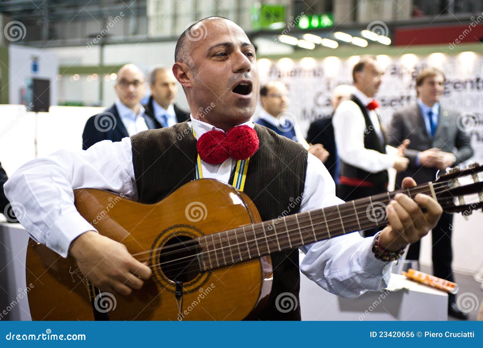 Traditional Italian Singer at BIT 2012 Editorial Photo - Image of ...