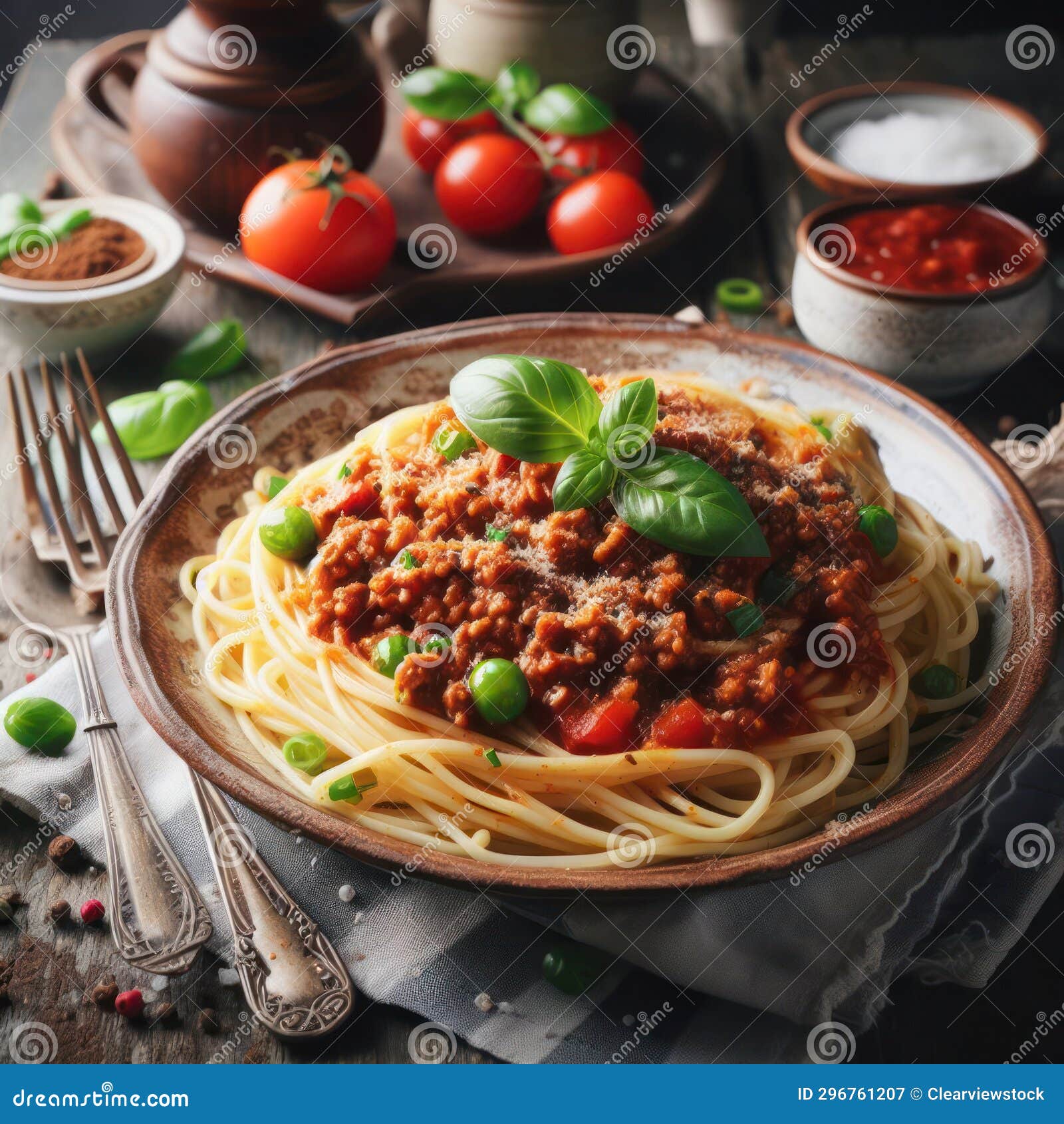 Traditional Italian Spaghetti Bolognaise Stock Illustration ...