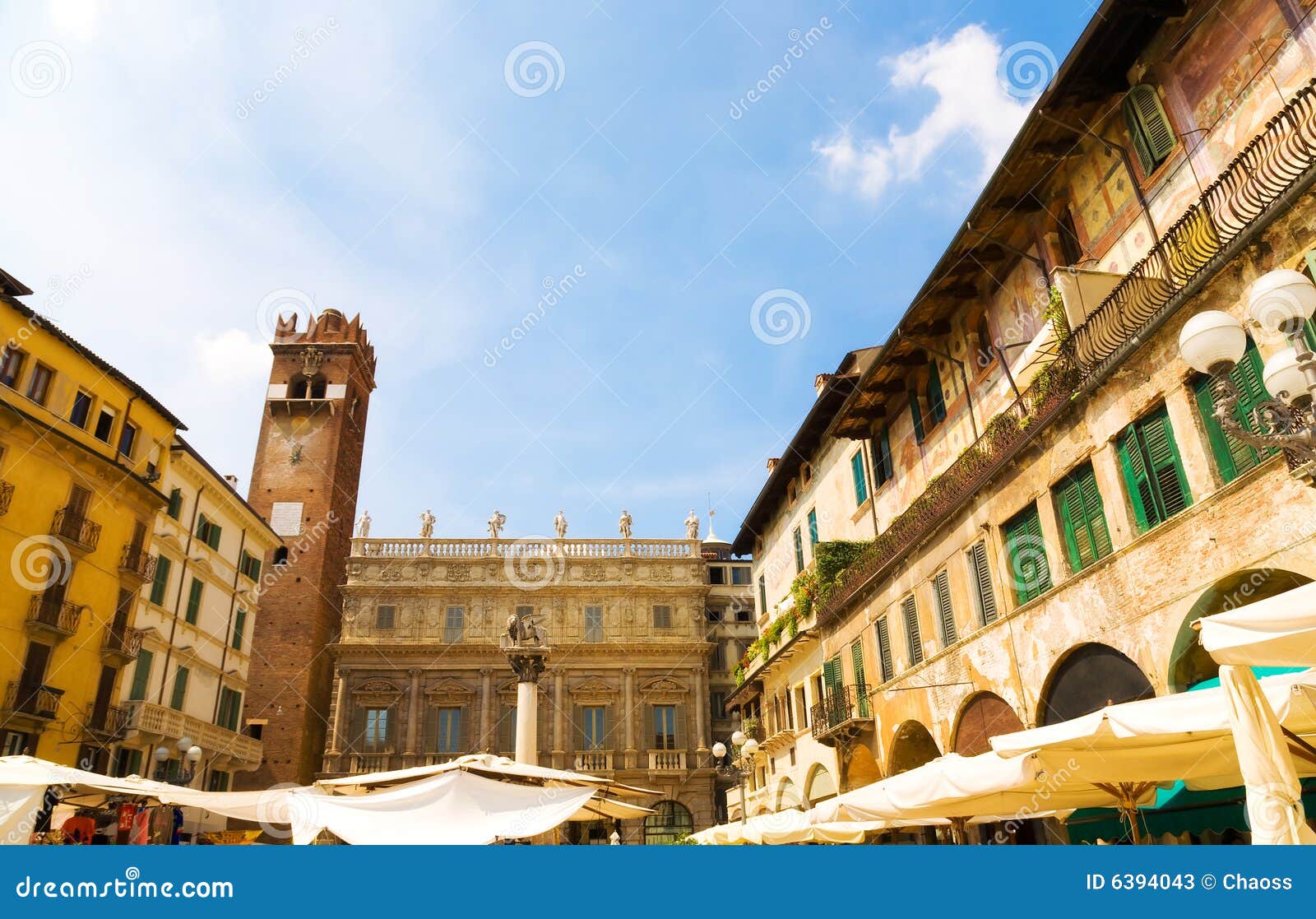Traditional Italian square stock image. Image of europe - 6394043